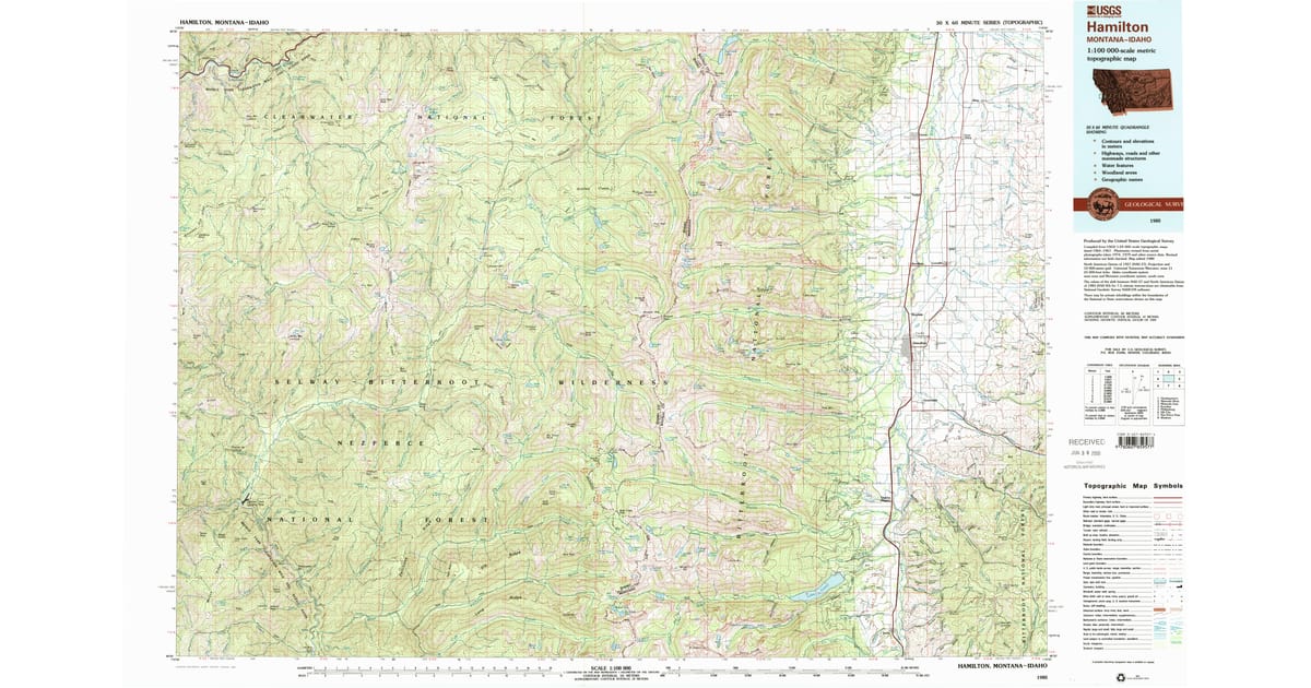 1980s Maps of Victor, MT | Pastmaps