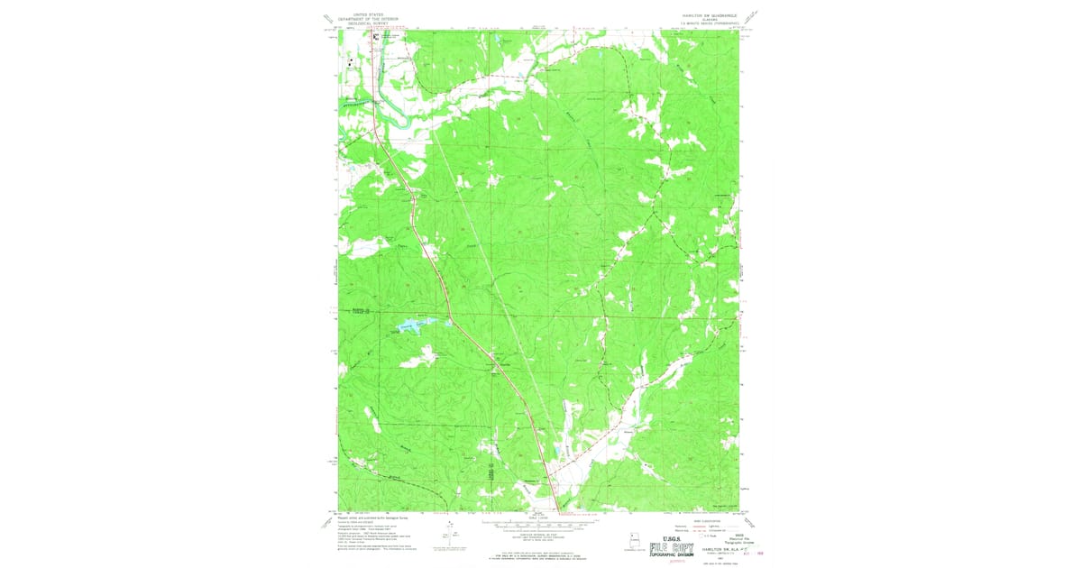 1967 Map of Hamilton SW, Marion County, AL — High-Res | Pastmaps