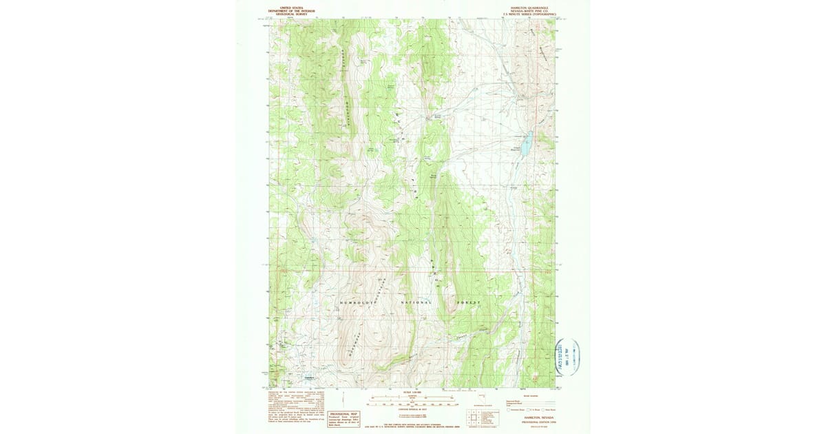 1990 Map of Hamilton, White Pine County, NV — High-Res | Pastmaps