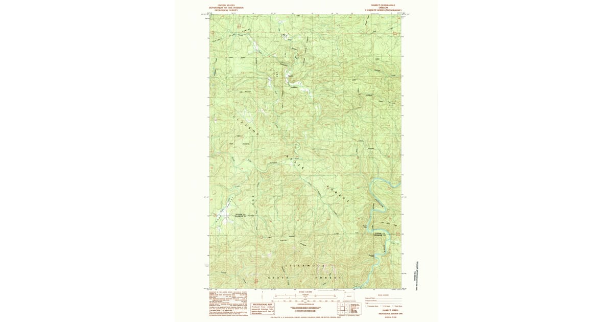 1984 Map of Hamlet, Clatsop County, OR — High-Res | Pastmaps