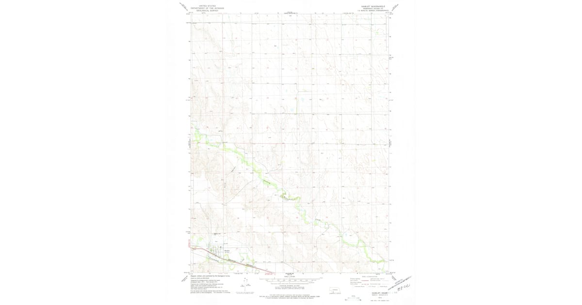 1974 Map of Hamlet, NE — High-Res | Pastmaps