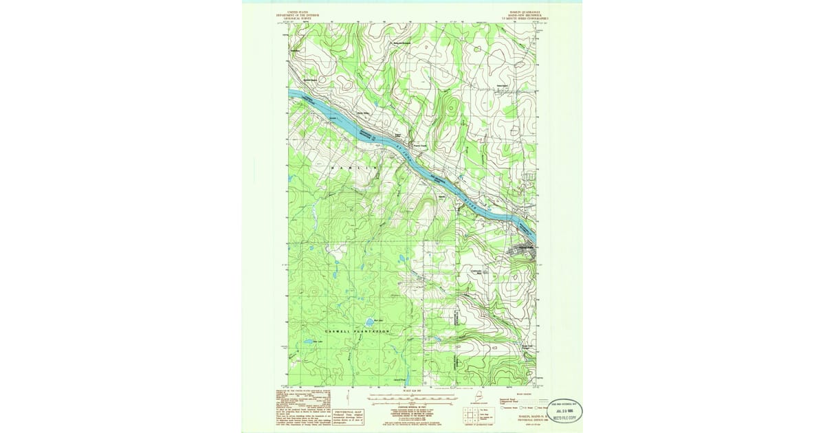 1986 Map of Hamlin, Aroostook County, ME — High-Res | Pastmaps