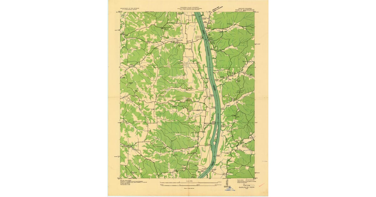 Old Maps of Hamlin, KY for Academic Research | Pastmaps