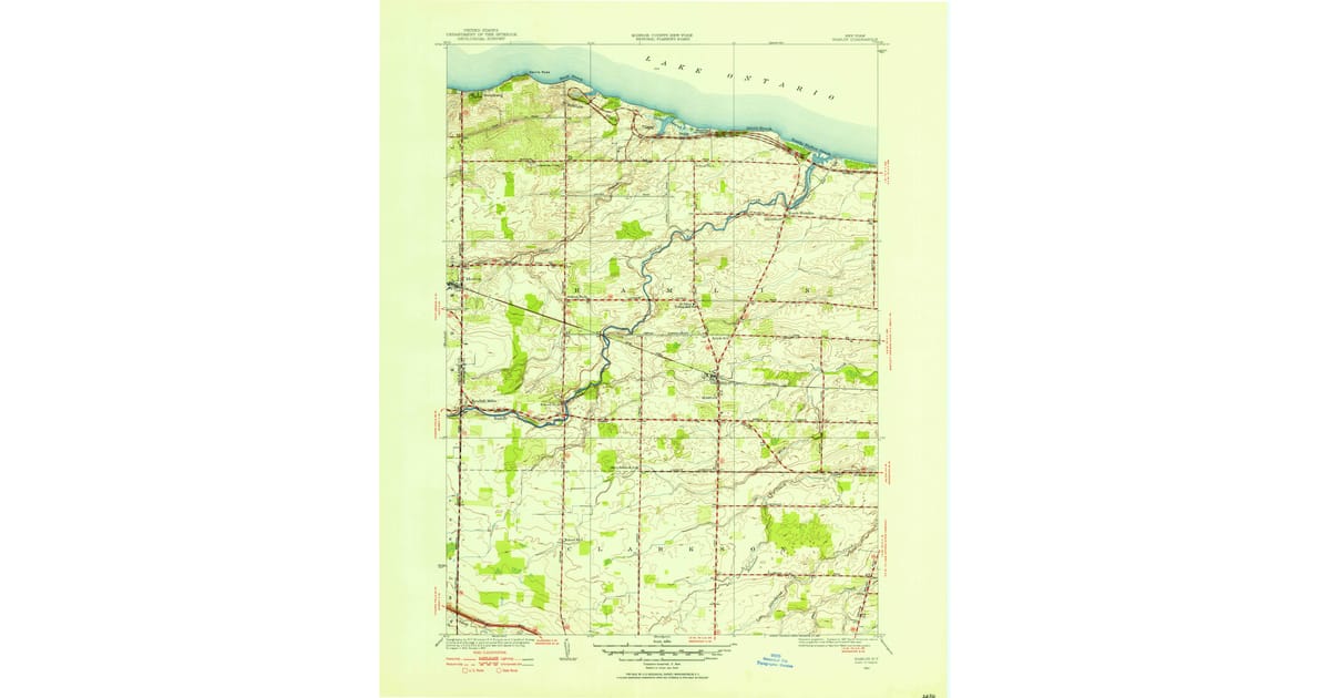 1952 Map of Hamlin, Monroe County, NY — High-Res | Pastmaps