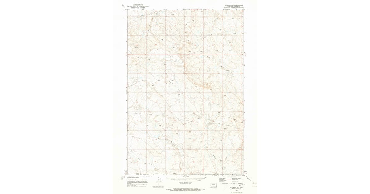 1970 Map of Hammond SE, Carter County, MT — High-Res | Pastmaps