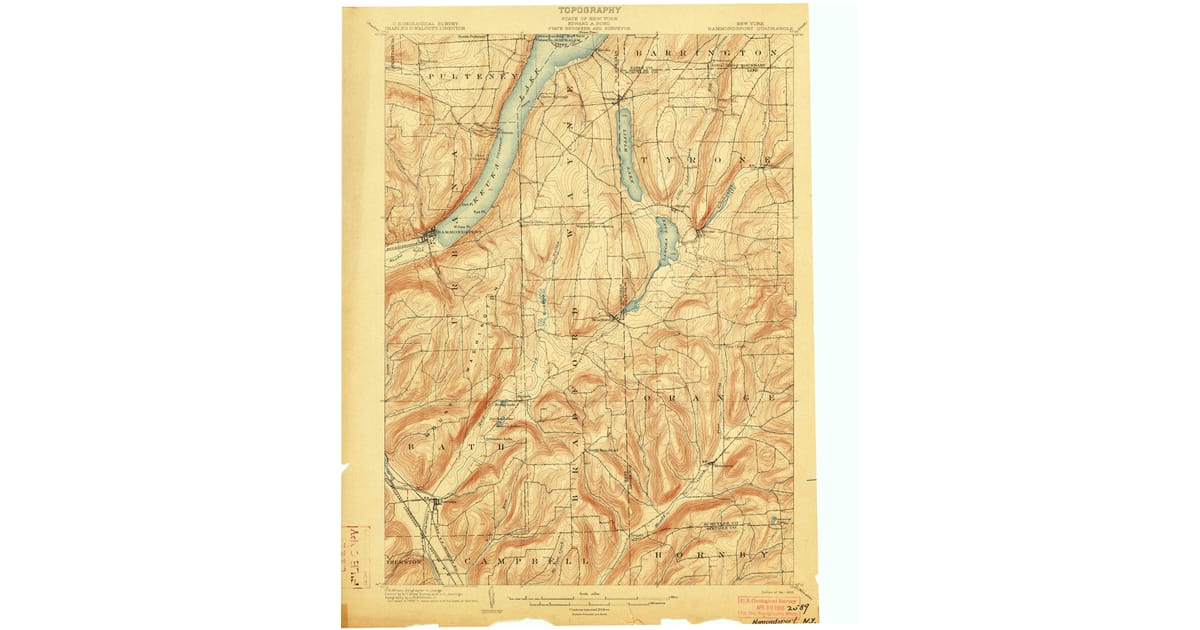 Old Maps of Campbell, NY for Metal Detecting | Pastmaps