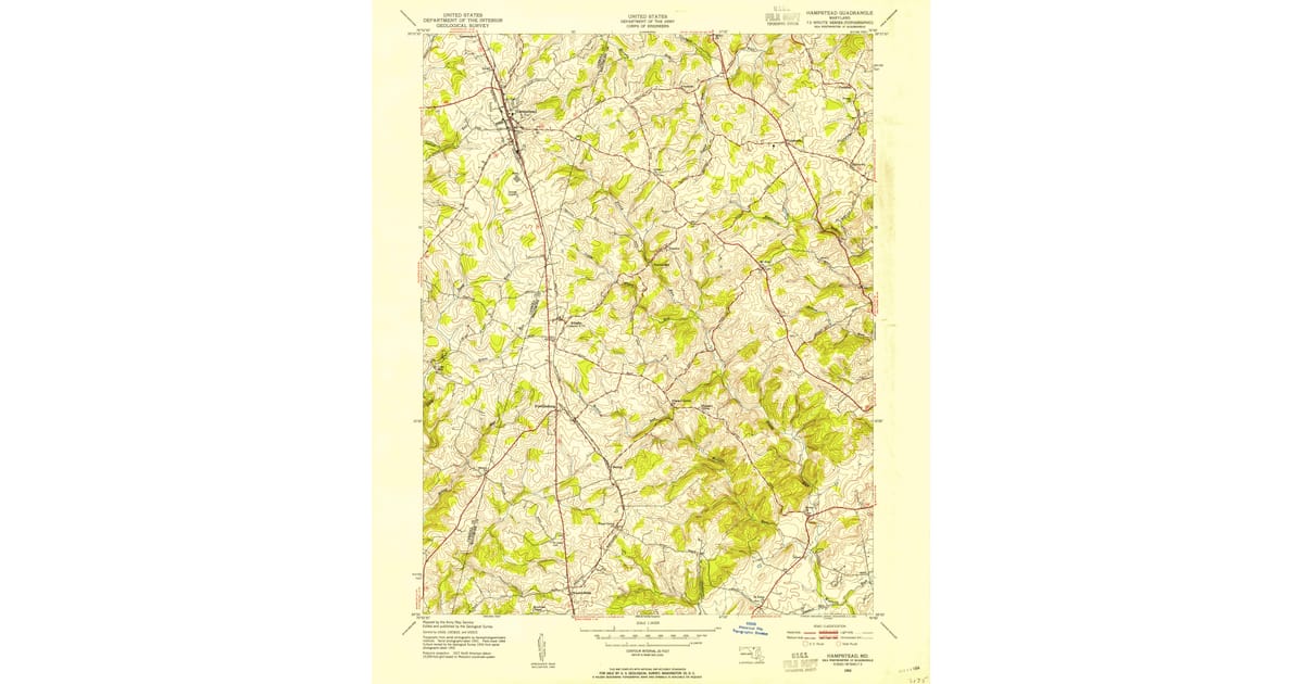 1950s Maps of Upperco, MD | Pastmaps