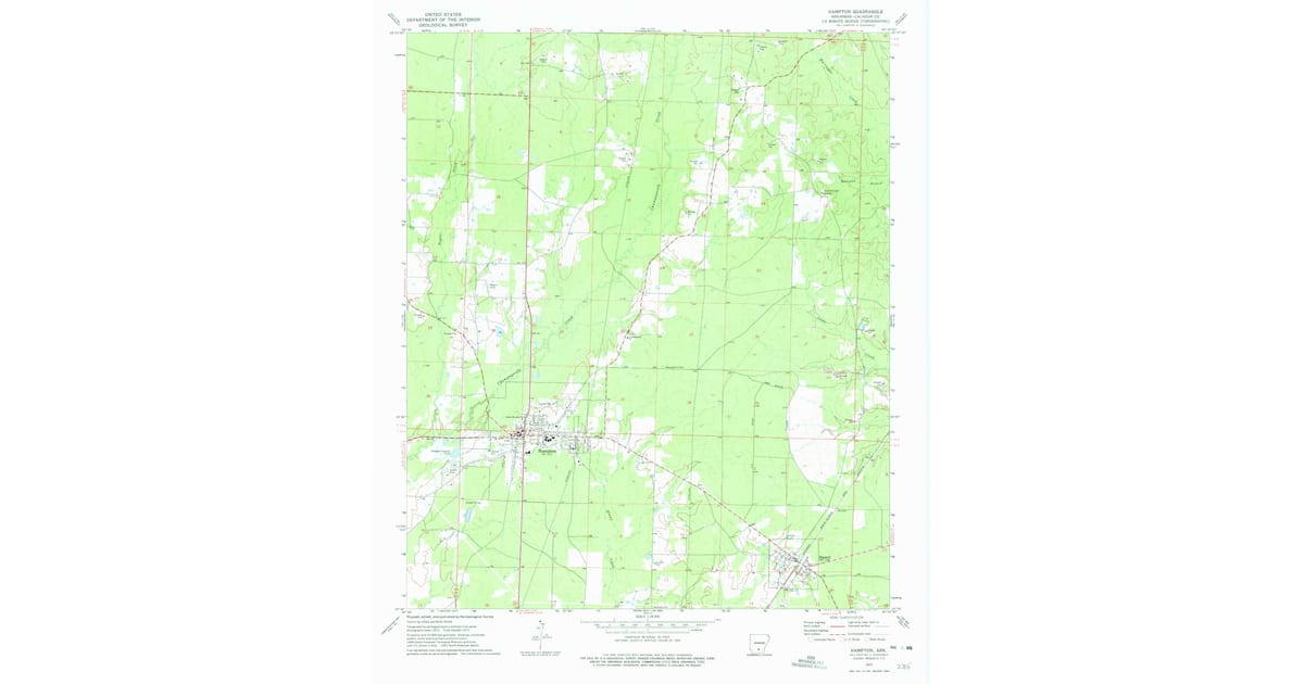 1973 Map of Hampton, AR — High-Res | Pastmaps