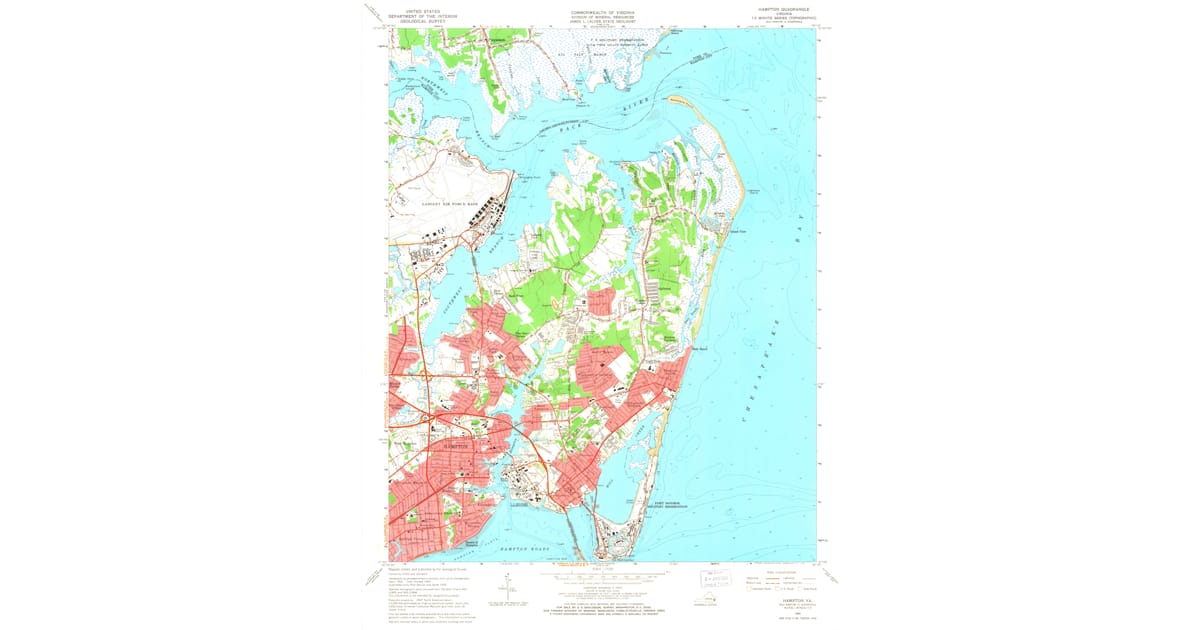 1965 Map of Hampton, Virginia — High-Res | Pastmaps
