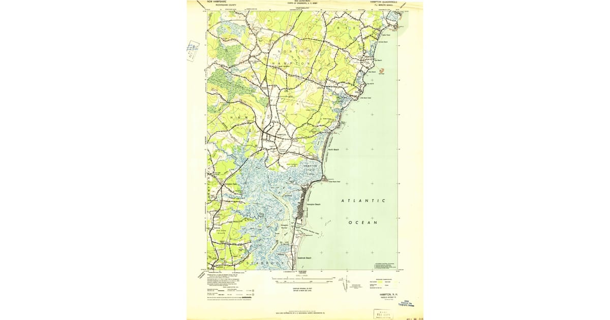 1944 Map of Hampton, Rockingham County, NH — High-Res | Pastmaps