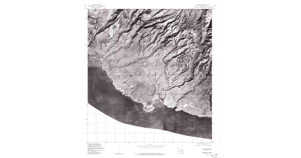 1977 Map of Hanapepe, HI — High-Res | Pastmaps