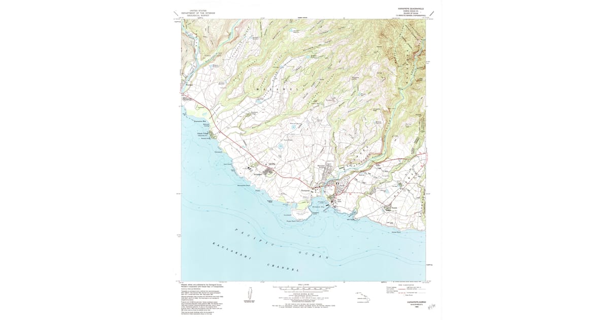 1980s Maps of Port Allen, HI | Pastmaps
