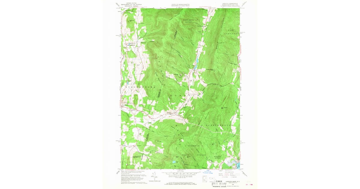 1960 Map of Hancock, Berkshire County, MA — High-Res | Pastmaps