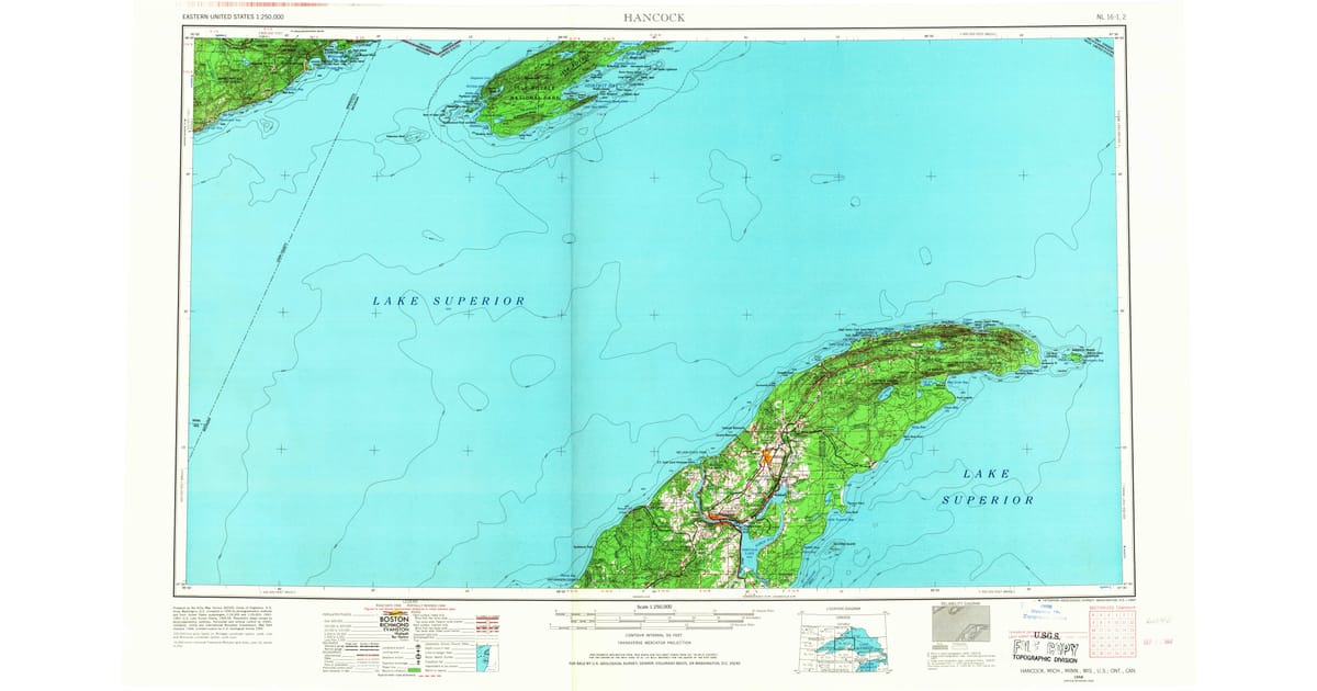1958 Map of Hancock, MI — High-Res | Pastmaps