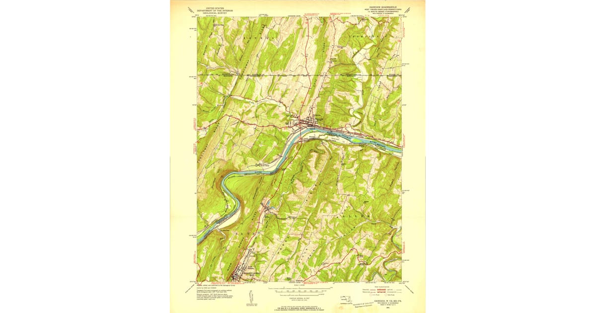 1950s Maps of Bath (Berkeley Springs), WV | Pastmaps