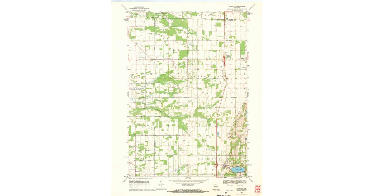1968 Map of Hancock, WI — High-Res | Pastmaps