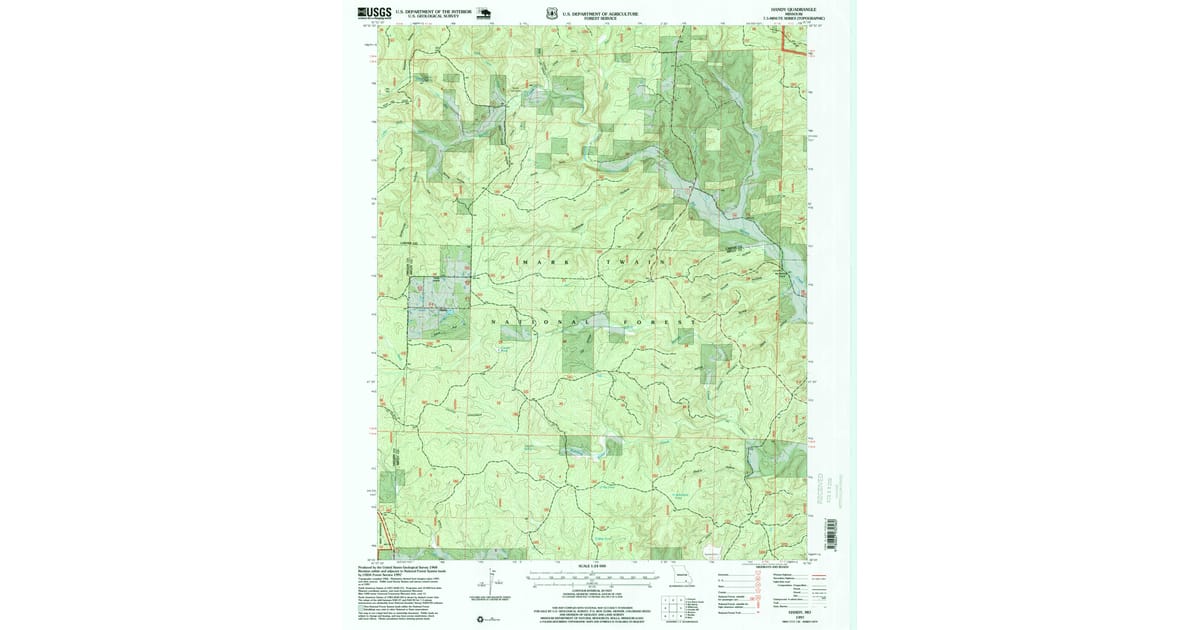 1997 Map of Handy, Ripley County, MO — High-Res | Pastmaps