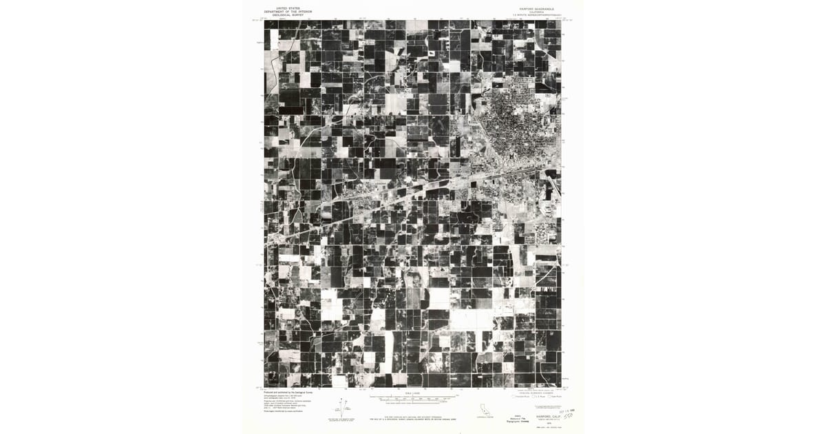 1976 Map of Hanford, CA — High-Res | Pastmaps