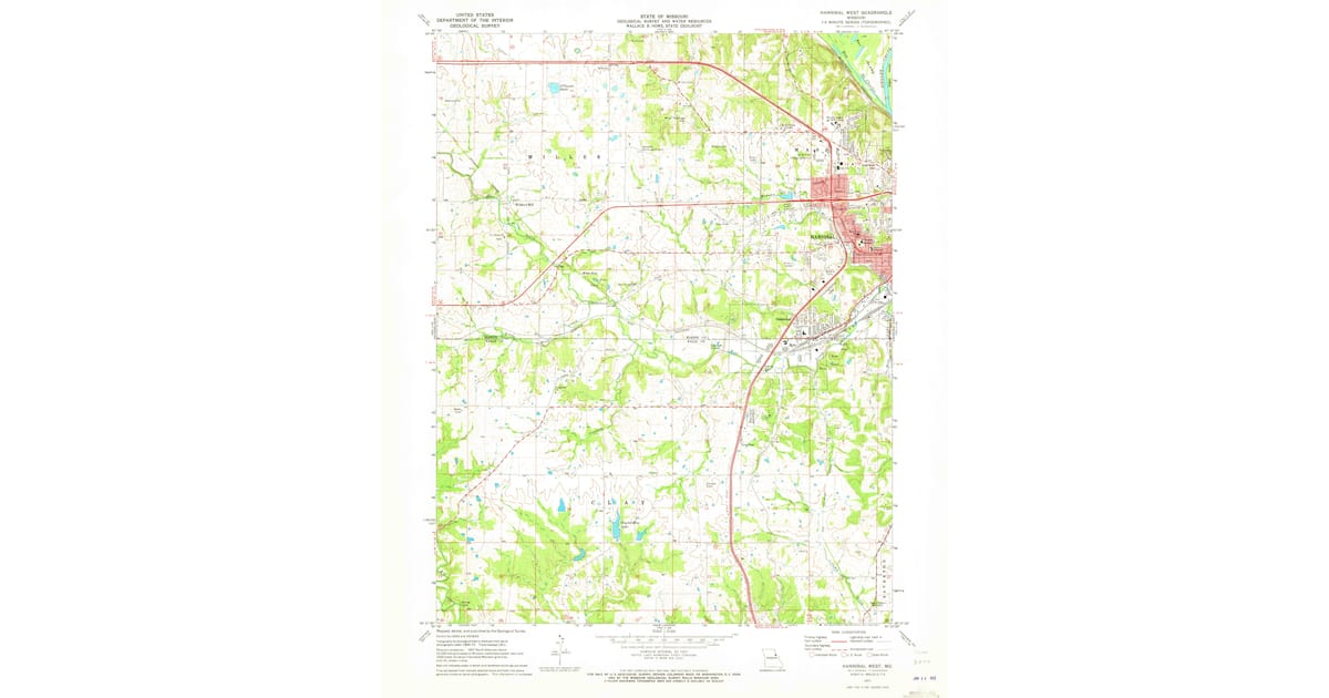 1971 Map of Hannibal West, Marion County, MO — High-Res | Pastmaps