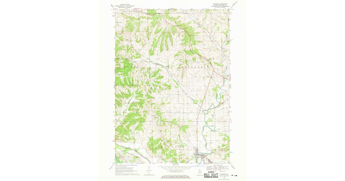 1968 Map of Hanover, IL — High-Res | Pastmaps
