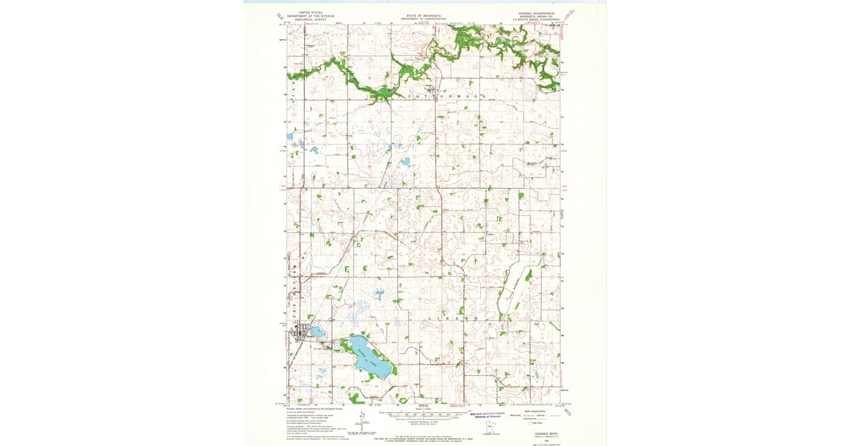 1965 Map of Hanska, MN — High-Res | Pastmaps