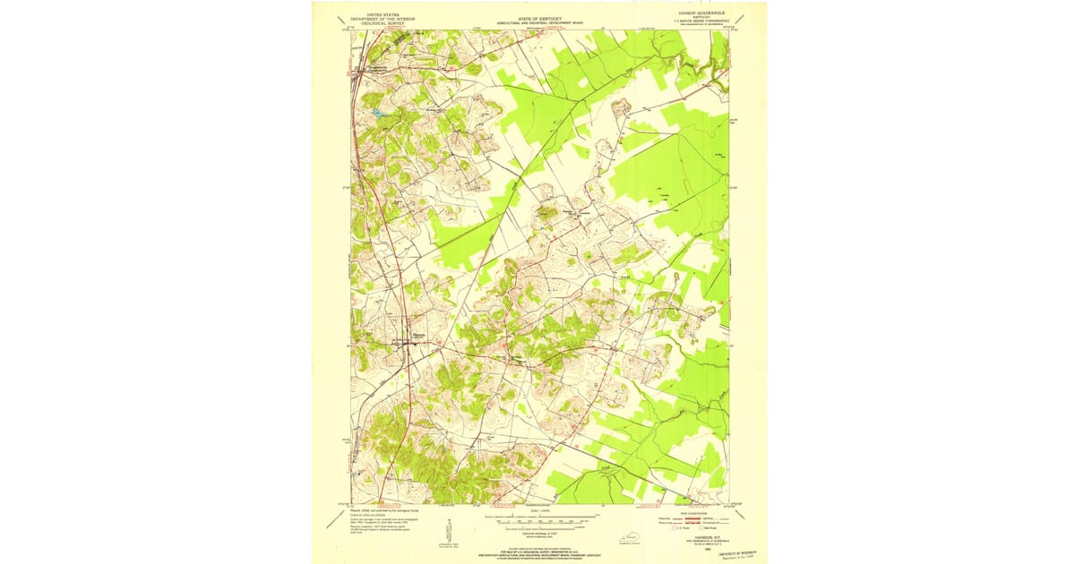1952 Map of Hanson, KY — High-Res | Pastmaps