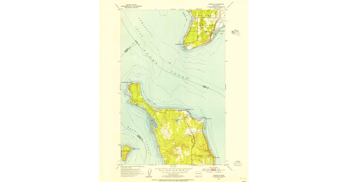 1953 Map of Hansville, WA — High-Res | Pastmaps