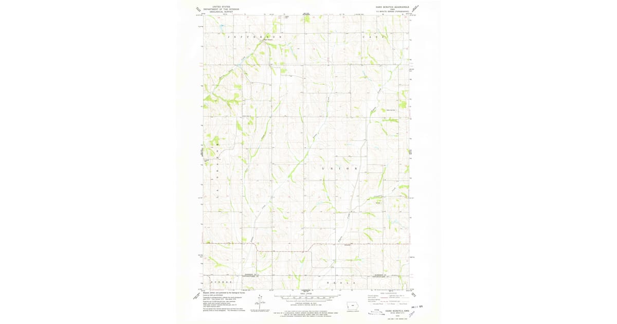 1978 Map of Hard Scratch, Harrison County, IA — High-Res | Pastmaps