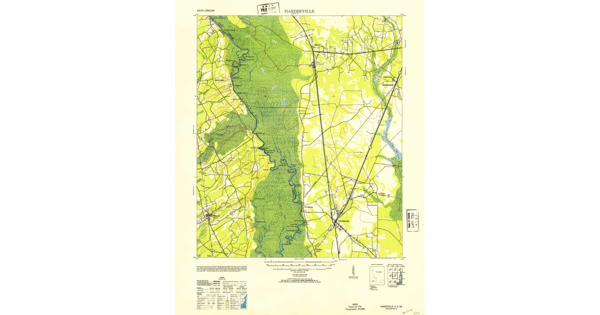 1950s Maps of Jasper County, SC | Pastmaps