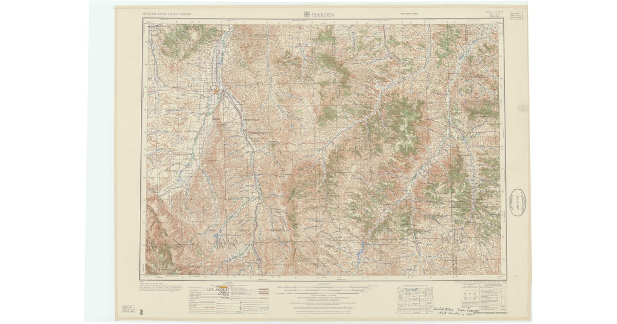 1957 Map of Hardin, MT — High-Res | Pastmaps