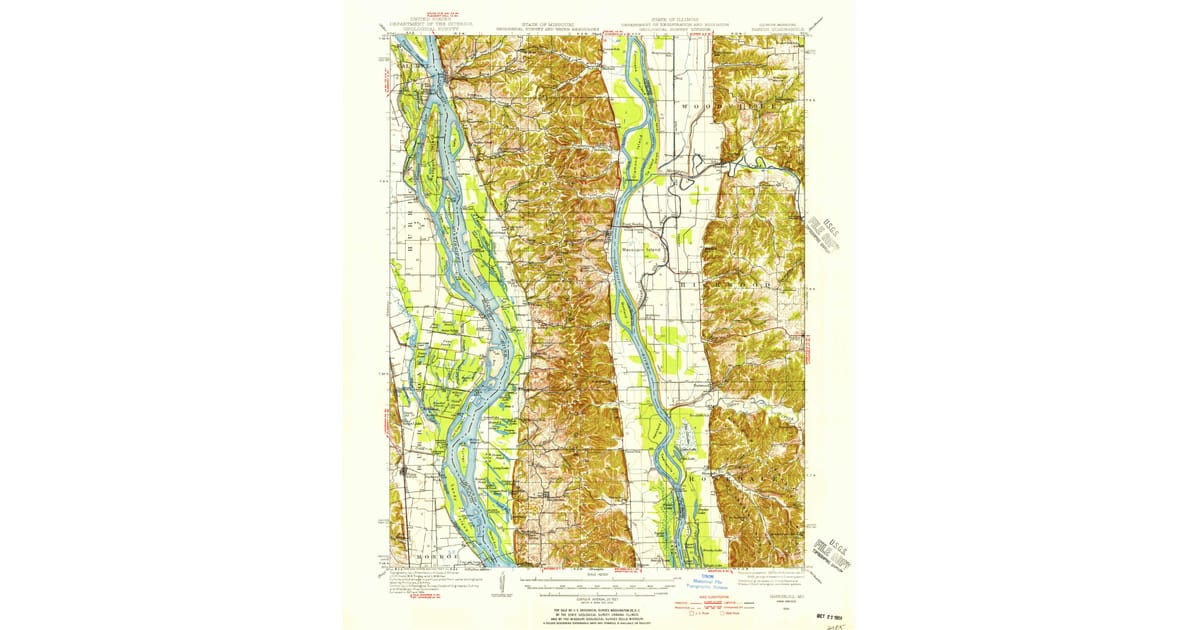 1934 Map of Hardin, IL — High-Res | Pastmaps