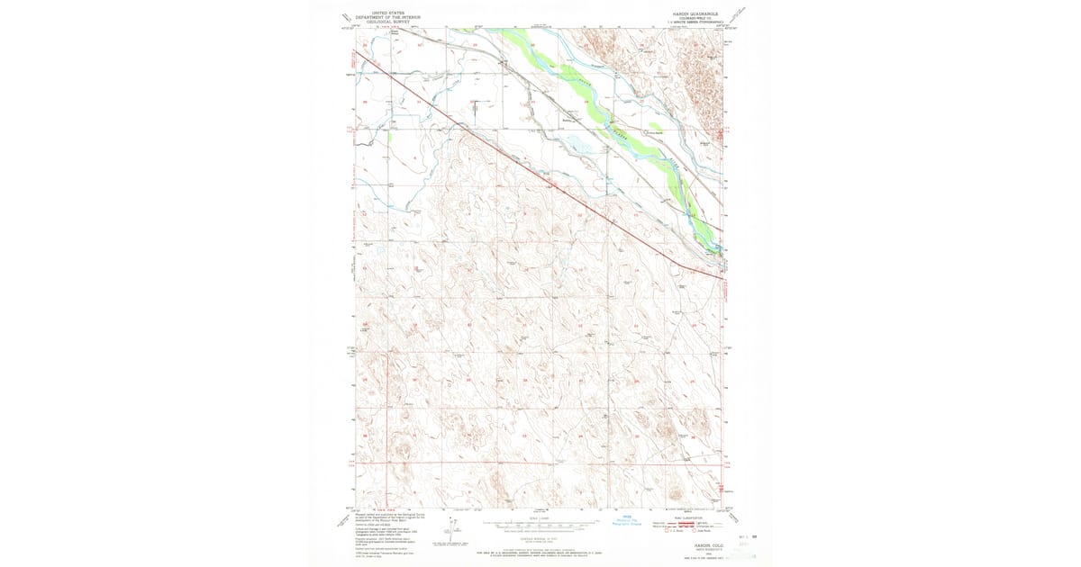 1950 Map of Hardin, Weld County, CO — High-Res | Pastmaps