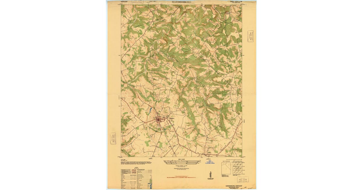 1947 Map of Hardinsburg, KY — High-Res | Pastmaps