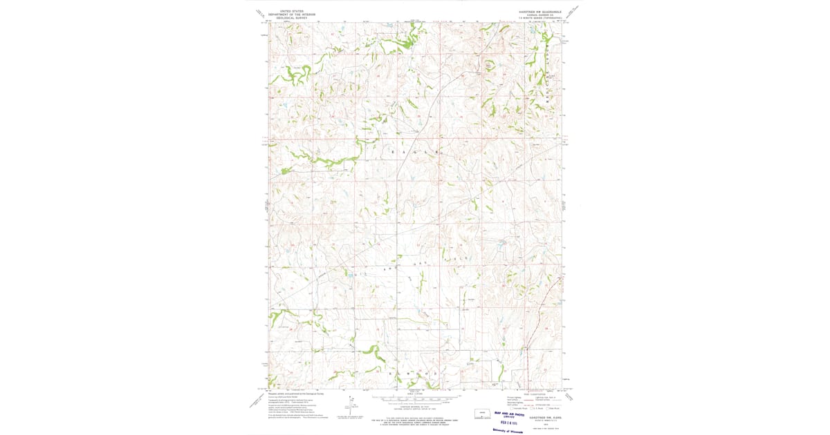 1973 Map of Hardtner NW, Barber County, KS — High-Res | Pastmaps