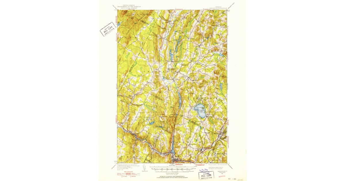 1951 Map of Hardwick, Orleans County, VT — High-Res | Pastmaps