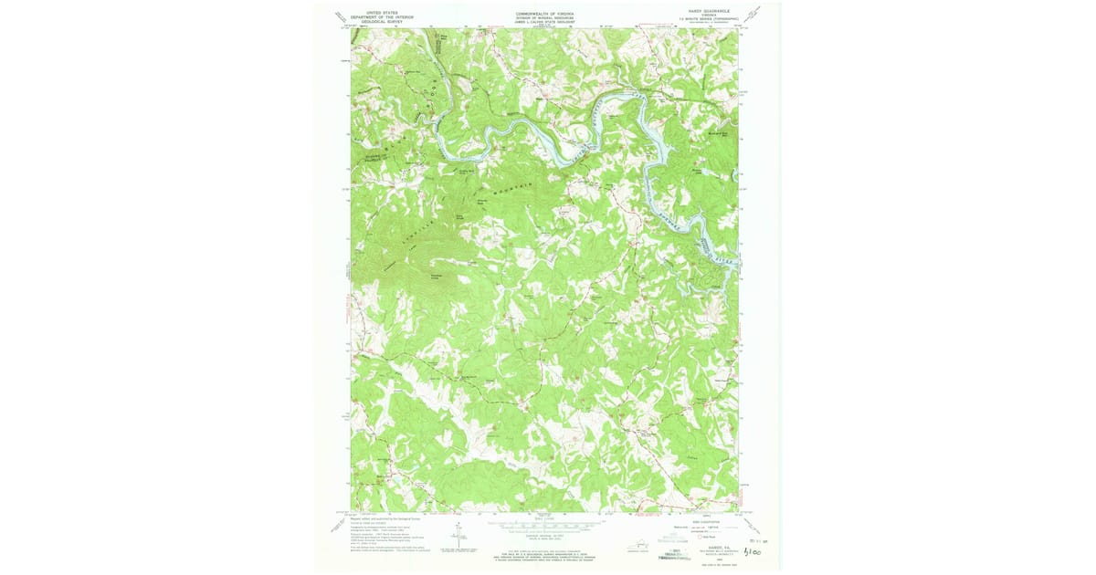 1963 Map of Hardy, Franklin County, VA — High-Res | Pastmaps