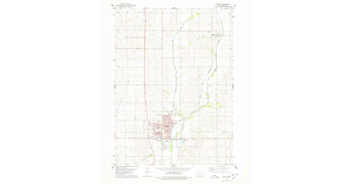 1978 Map of Harlan, IA — High-Res | Pastmaps