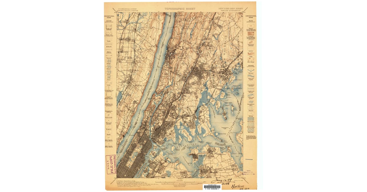 1898 Map of Harlem, Westchester County, NY — High-Res | Pastmaps