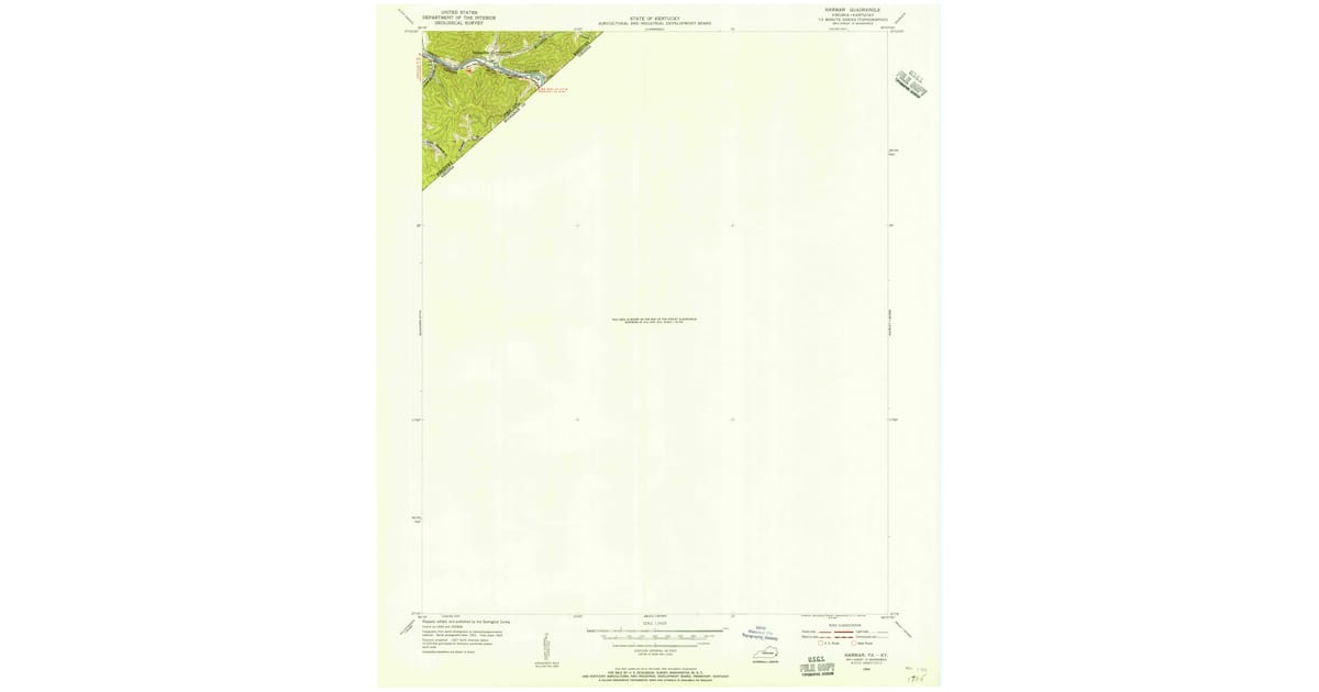 1954 Map of Harman, Buchanan County, VA — High-Res | Pastmaps