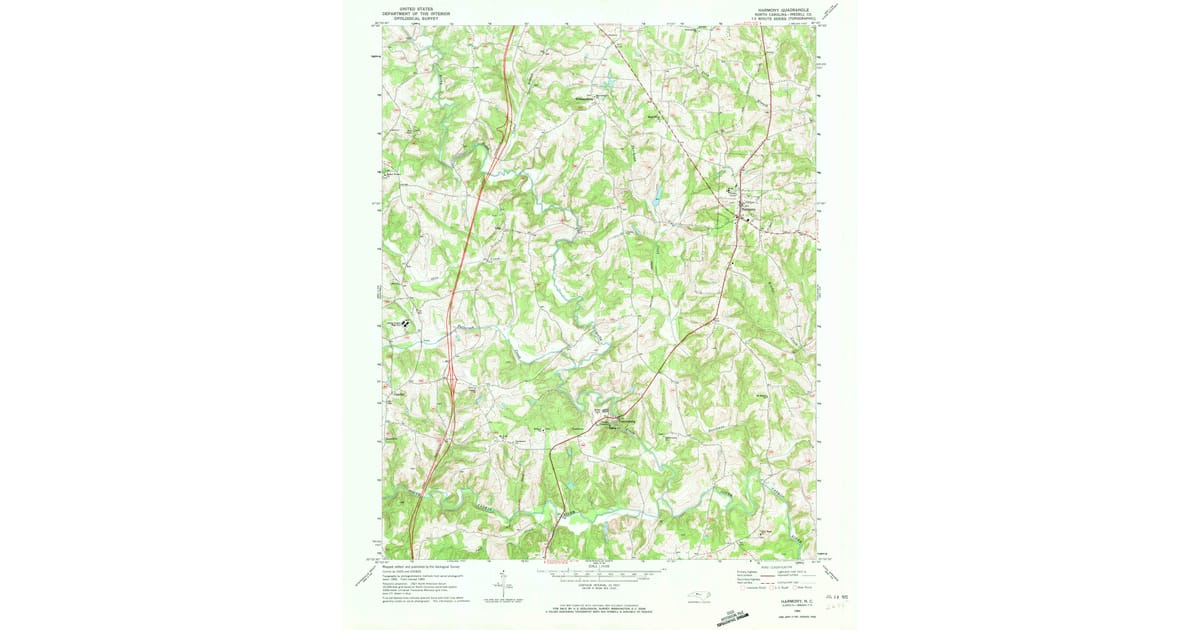 1969 Map of Harmony, NC — High-Res | Pastmaps