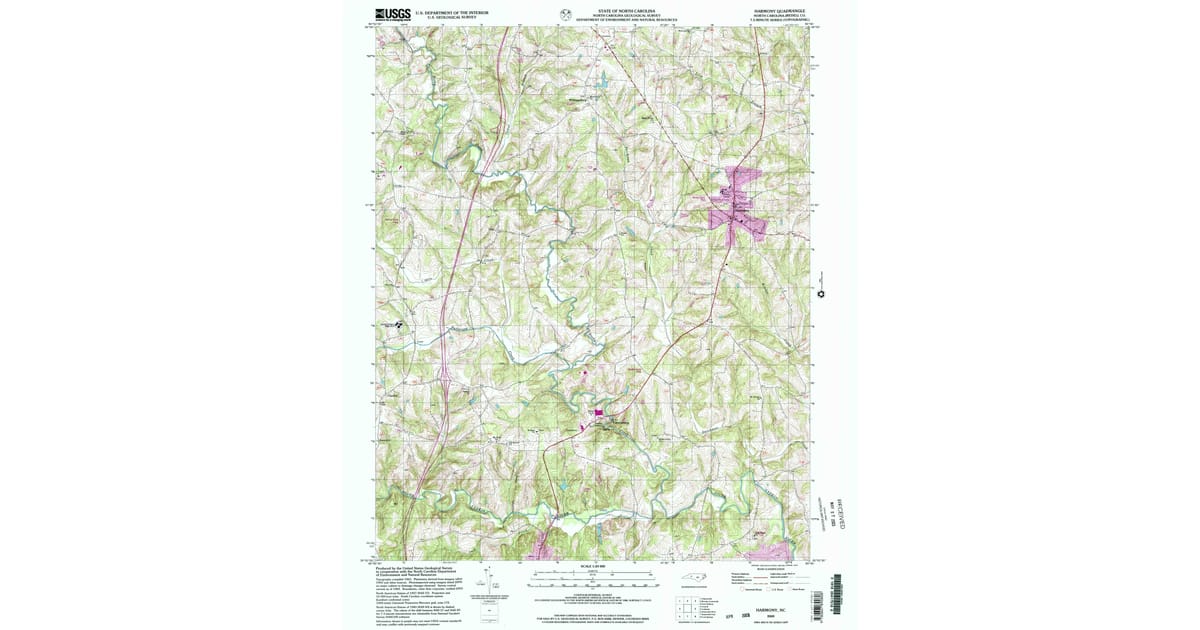 2000 Map of Harmony, NC — High-Res | Pastmaps