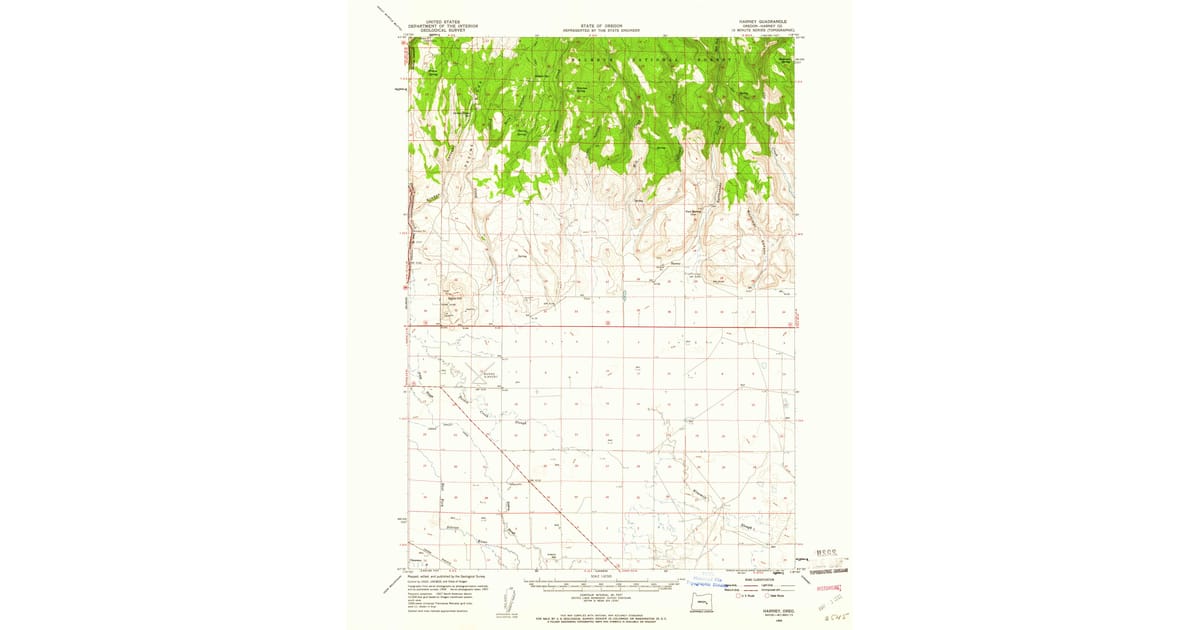 1959 Map of Harney, Harney County, OR — High-Res | Pastmaps