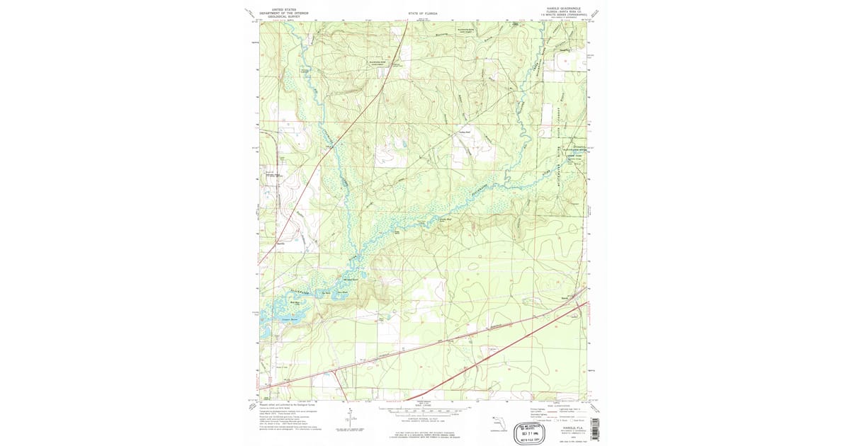 1973 Map of Harold, FL — High-Res | Pastmaps