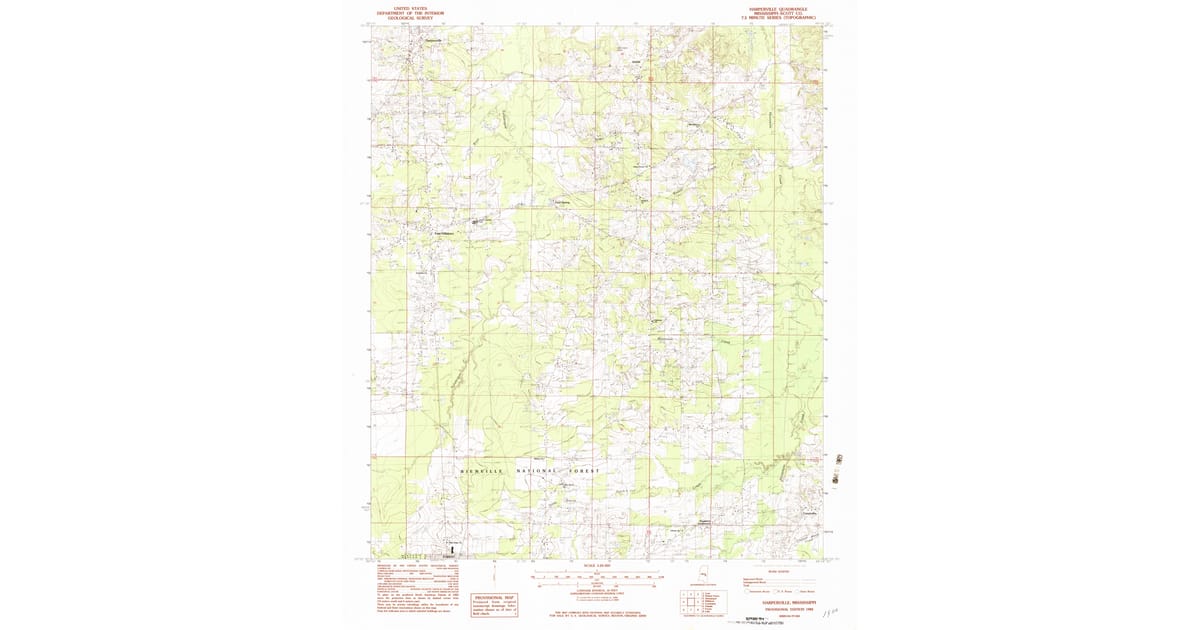 1980s Maps of Forest, MS | Pastmaps