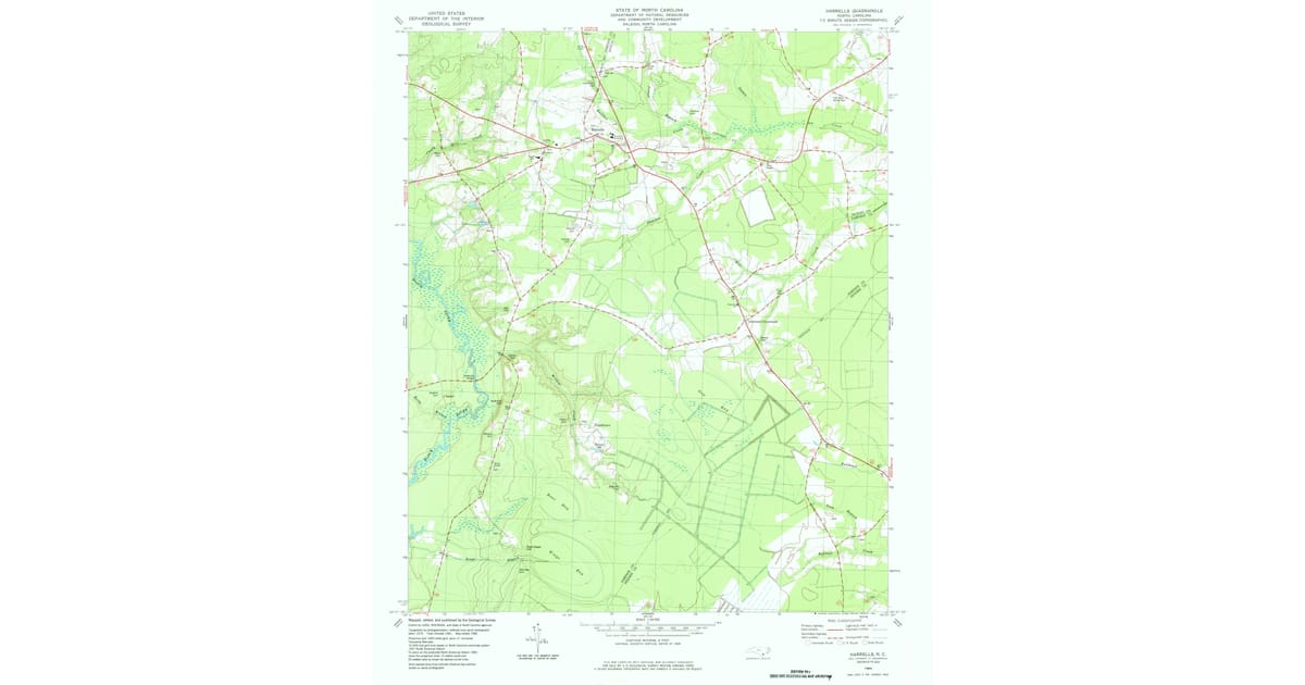 1984 Map of Harrells, NC — High-Res | Pastmaps