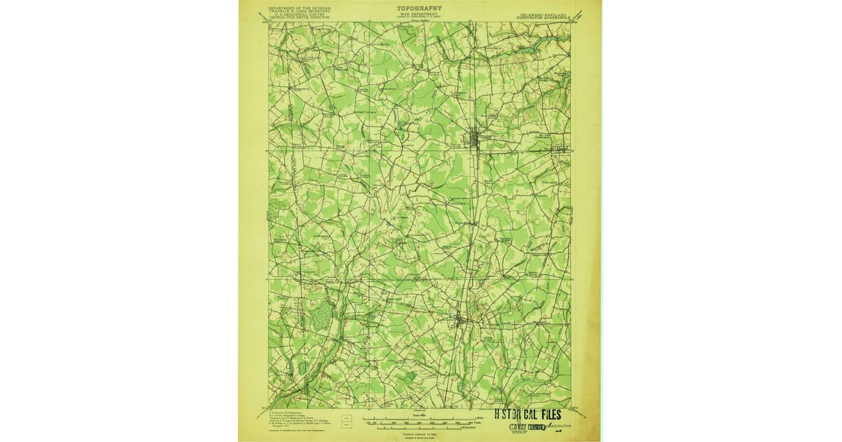 Old Maps of Hughes Crossroads, DE for Academic Research | Pastmaps