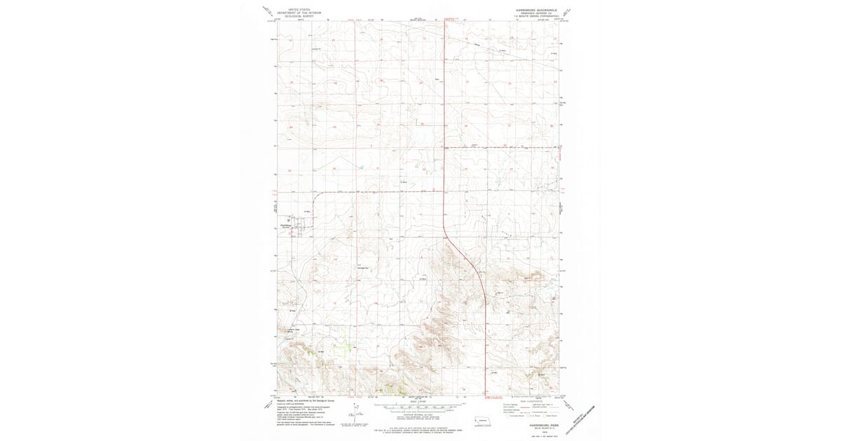 1979 Map of Harrisburg, NE — High-Res | Pastmaps