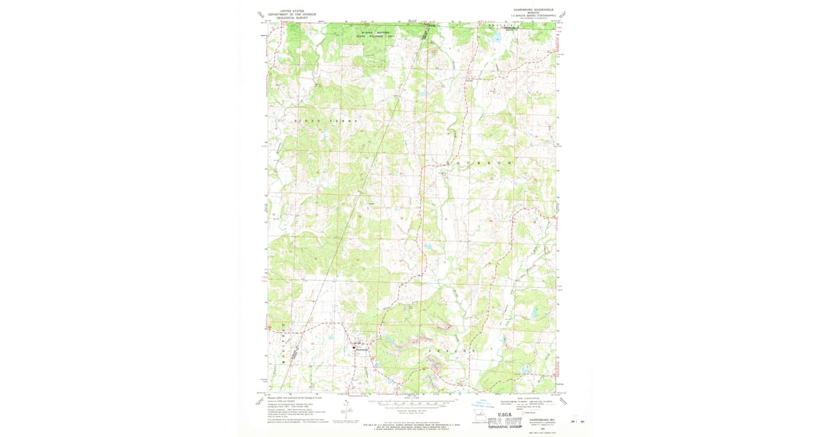 1969 Map of Harrisburg, MO — High-Res | Pastmaps