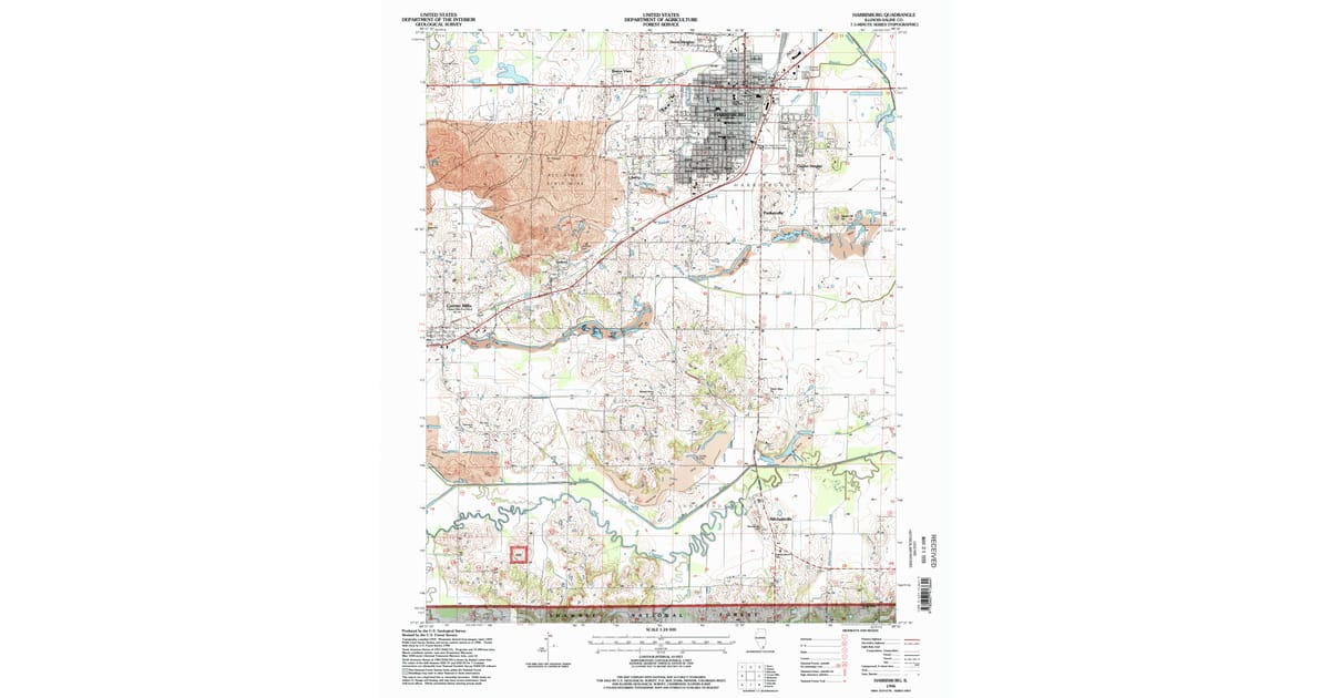 1996 Map of Harrisburg, IL — High-Res | Pastmaps