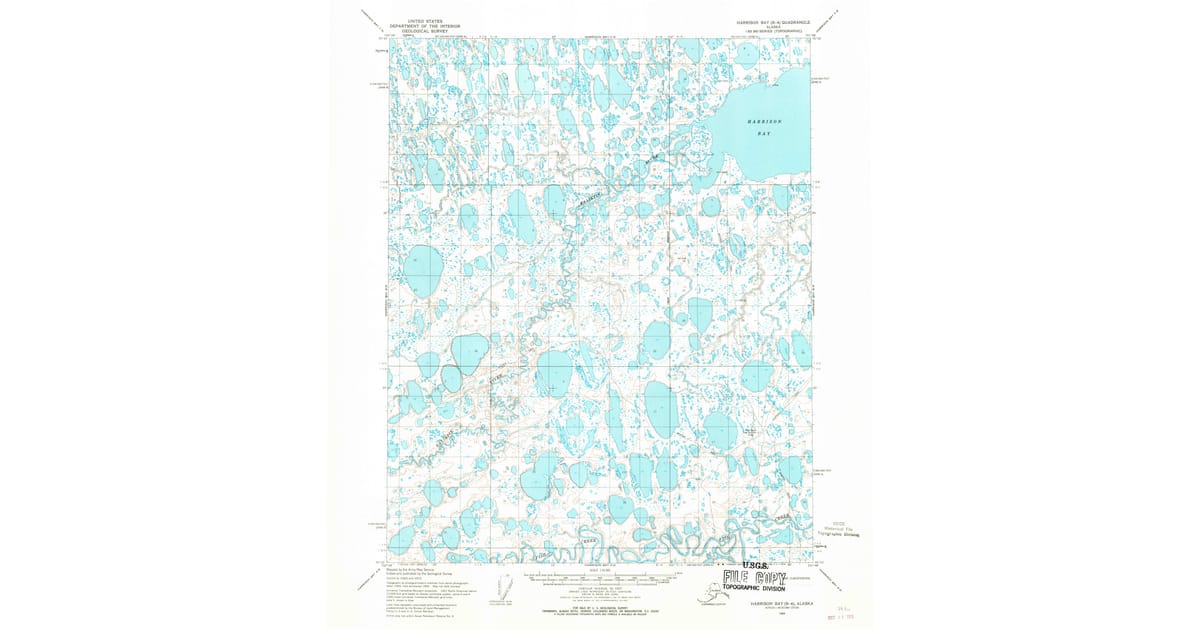1955 Map of Harrison Bay B-4, North Slope Borough, AK — High-Res | Pastmaps